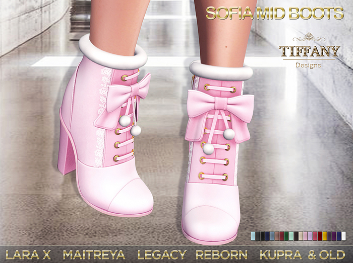 Second Life Marketplace Td Sofia Mid Boots Lara X